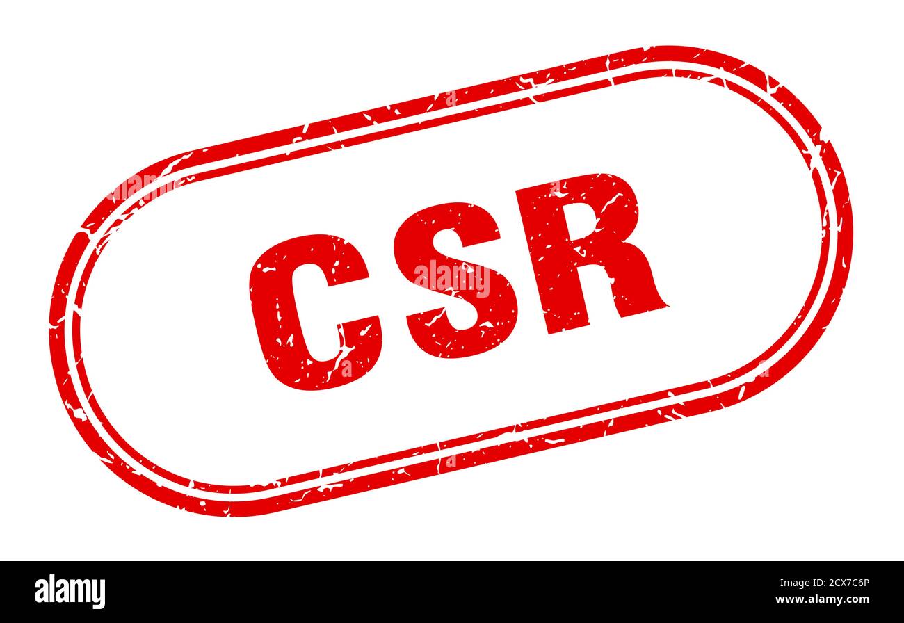 csr stamp. rounded grunge sign on white background Stock Vector Image ...