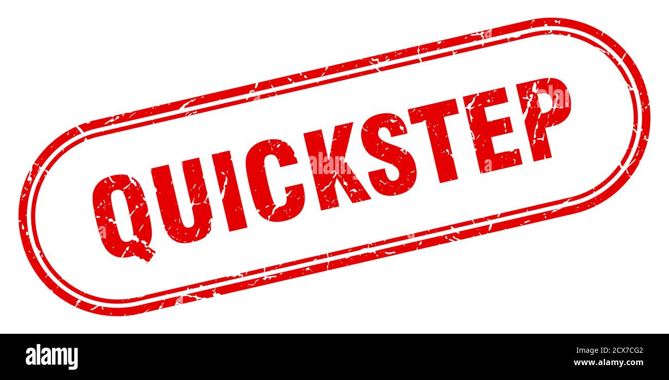 quickstep stamp. rounded grunge sign on white background Stock Vector ...