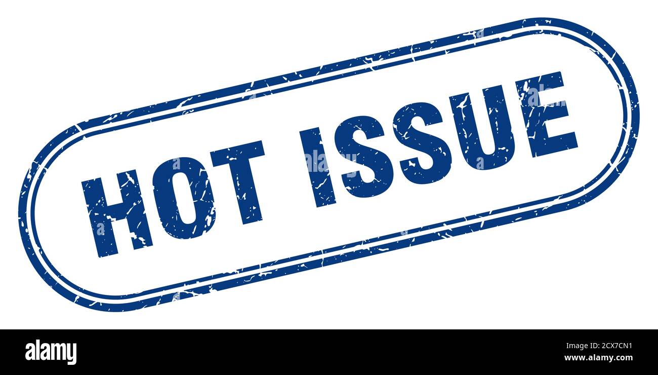 hot issue stamp. rounded grunge sign on white background Stock Vector ...