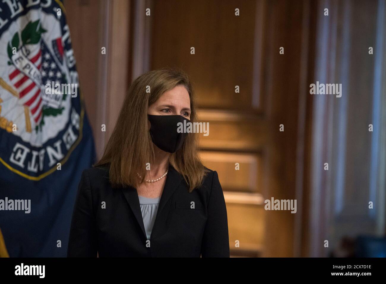 United States Supreme Court nominee Judge Amy Coney Barrett, right ...