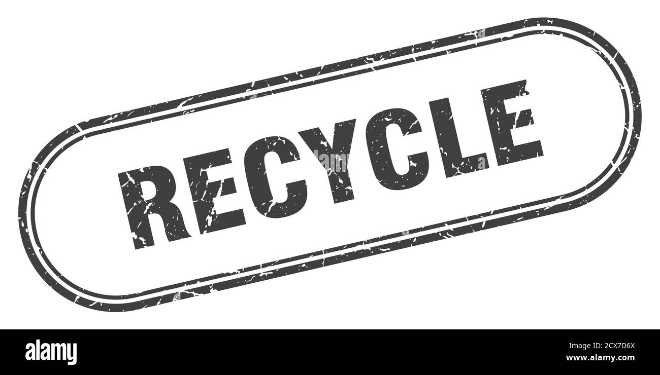 recycle stamp. rounded grunge sign on white background Stock Vector ...