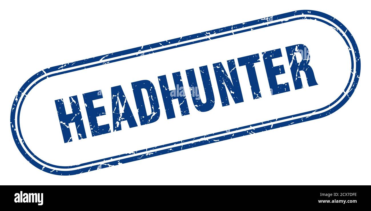 headhunter stamp. rounded grunge sign on white background Stock Vector ...