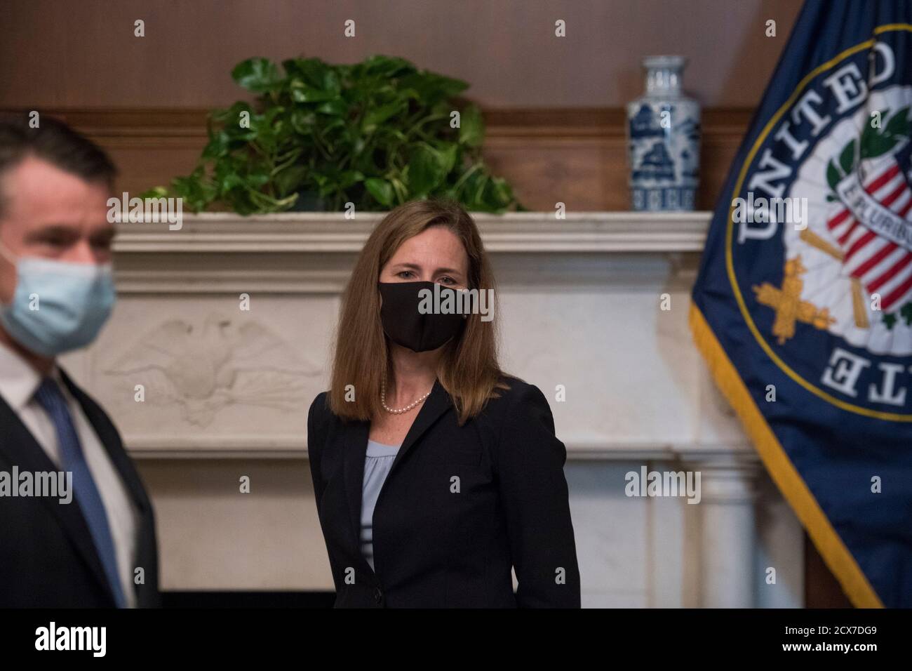 United States Supreme Court nominee Judge Amy Coney Barrett, right ...