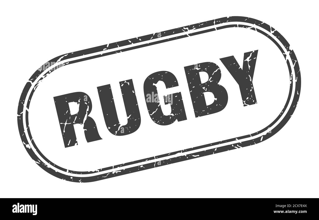rugby stamp. rounded grunge sign on white background Stock Vector Image ...