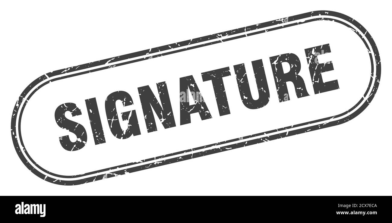 signature stamp. rounded grunge sign on white background Stock Vector Image & Art - Alamy