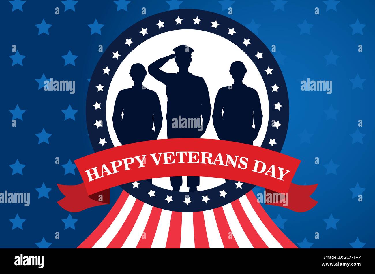 happy veterans day celebration with military officer and soldiers ...