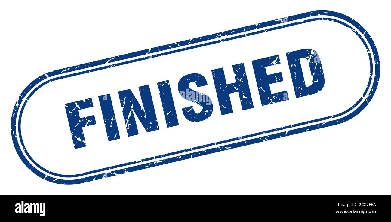 finished stamp. rounded grunge sign on white background Stock Vector ...