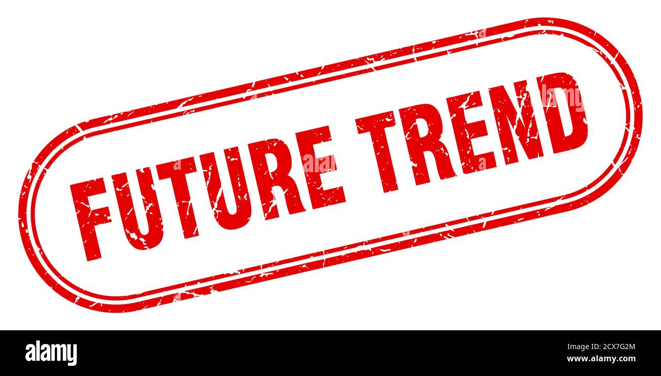 future trend stamp. rounded grunge sign on white background Stock ...