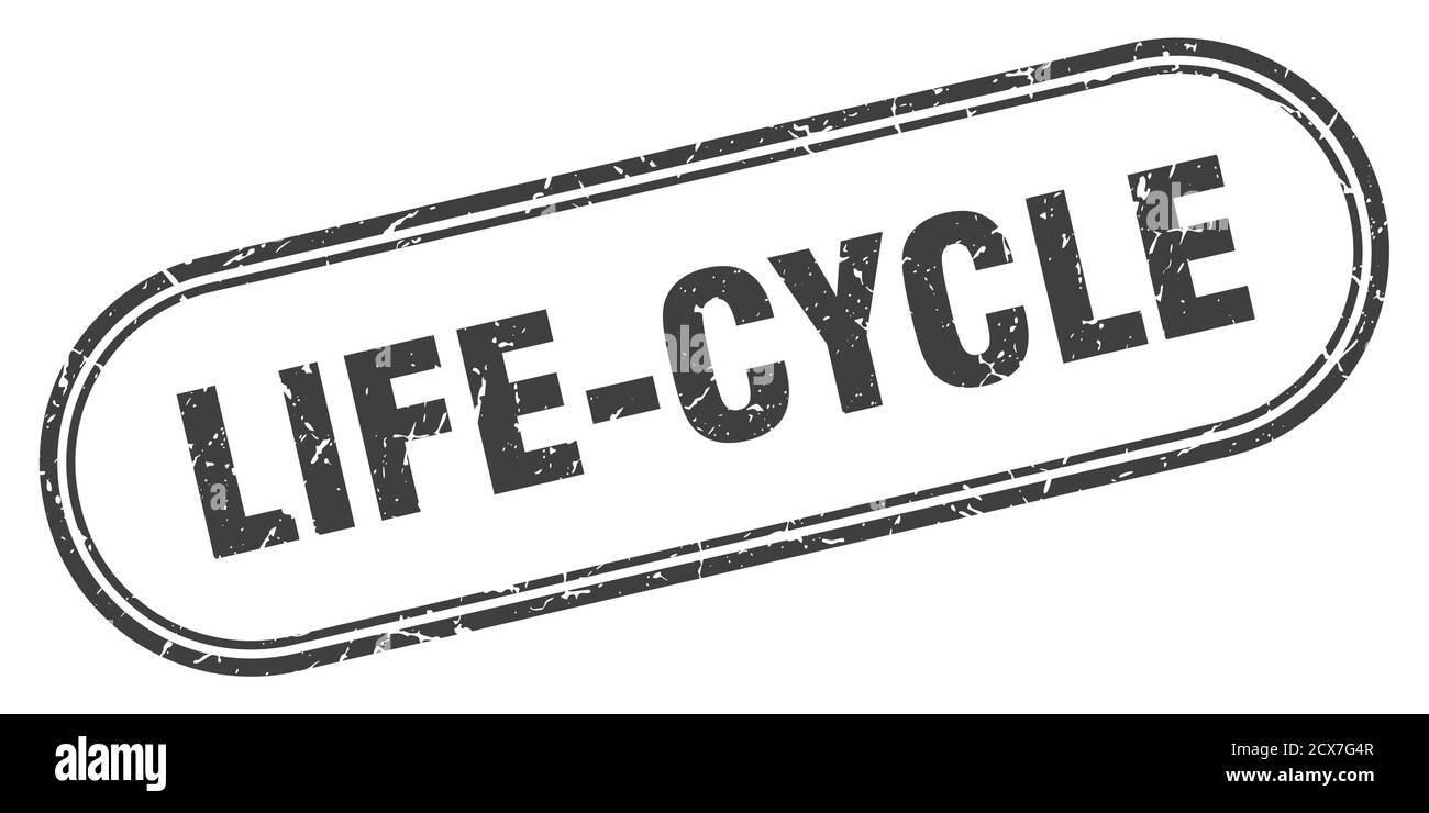 life-cycle stamp. rounded grunge sign on white background Stock Vector ...