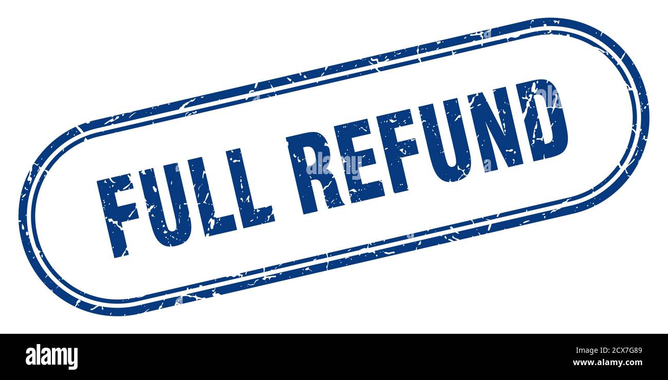 full refund stamp. rounded grunge sign on white background Stock Vector ...