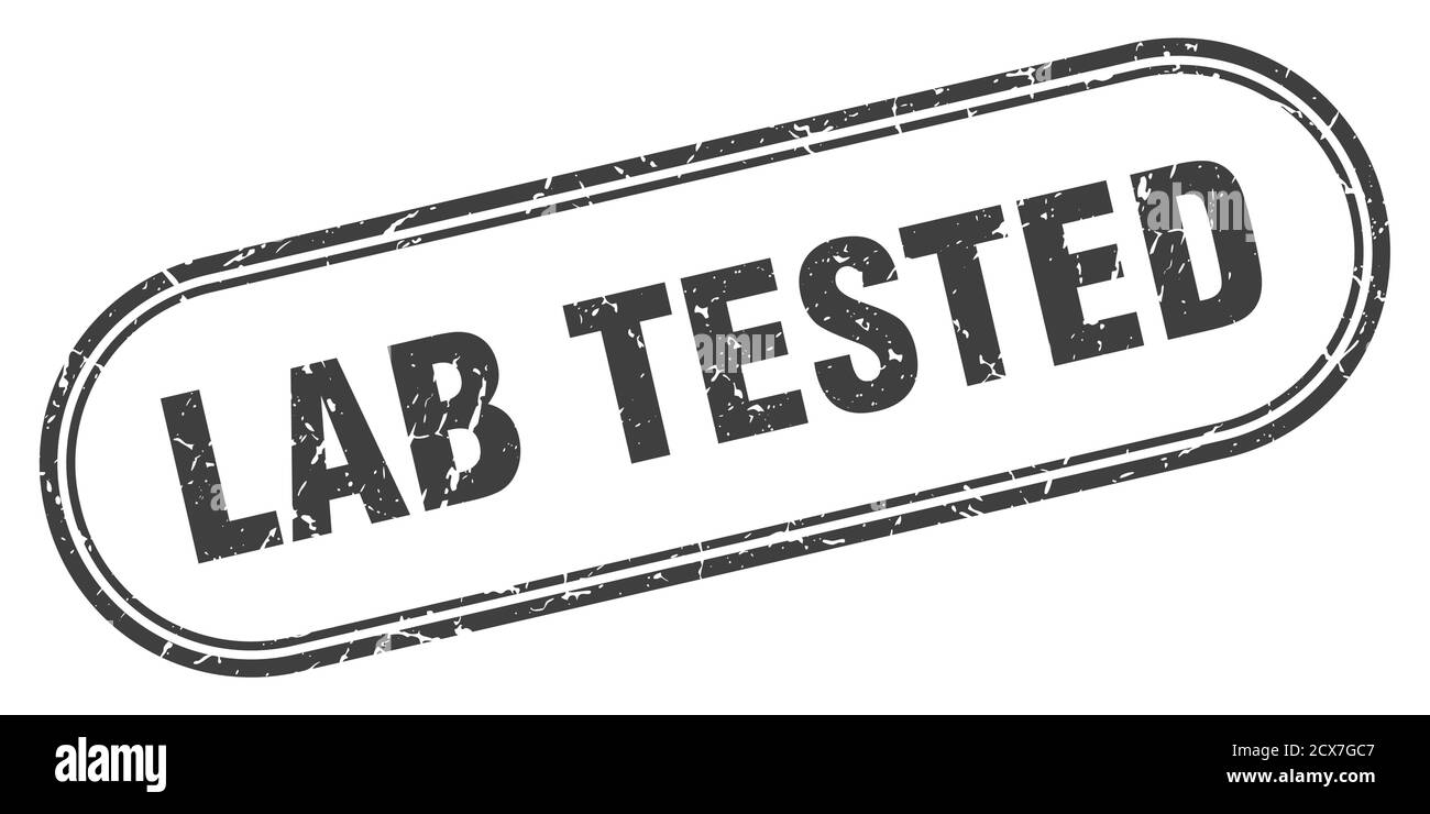 lab tested stamp. rounded grunge sign on white background Stock Vector ...