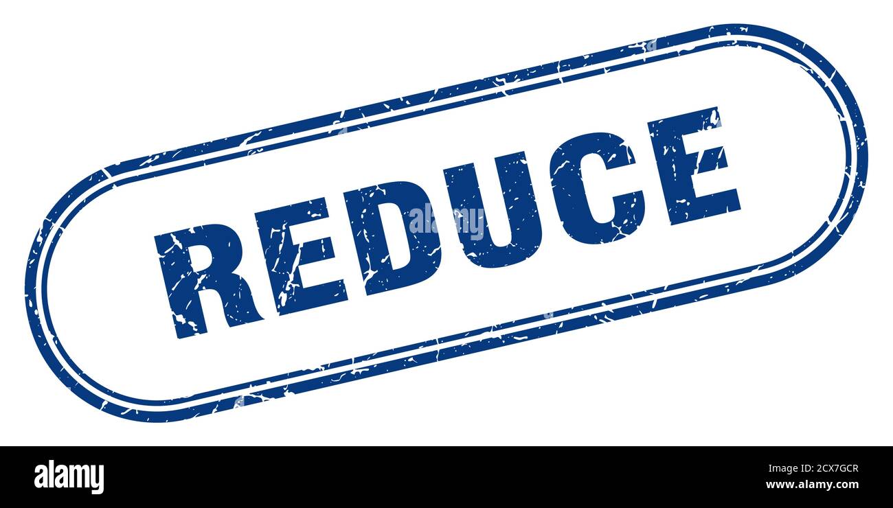 reduce stamp. rounded grunge sign on white background Stock Vector ...
