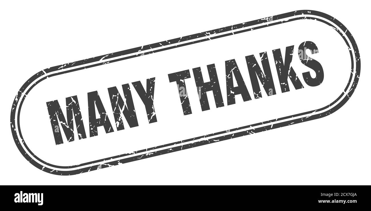 many thanks stamp. rounded grunge sign on white background Stock Vector Image & Art - Alamy