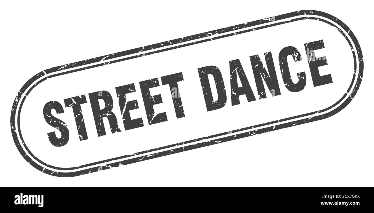 street dance stamp. rounded grunge sign on white background Stock ...