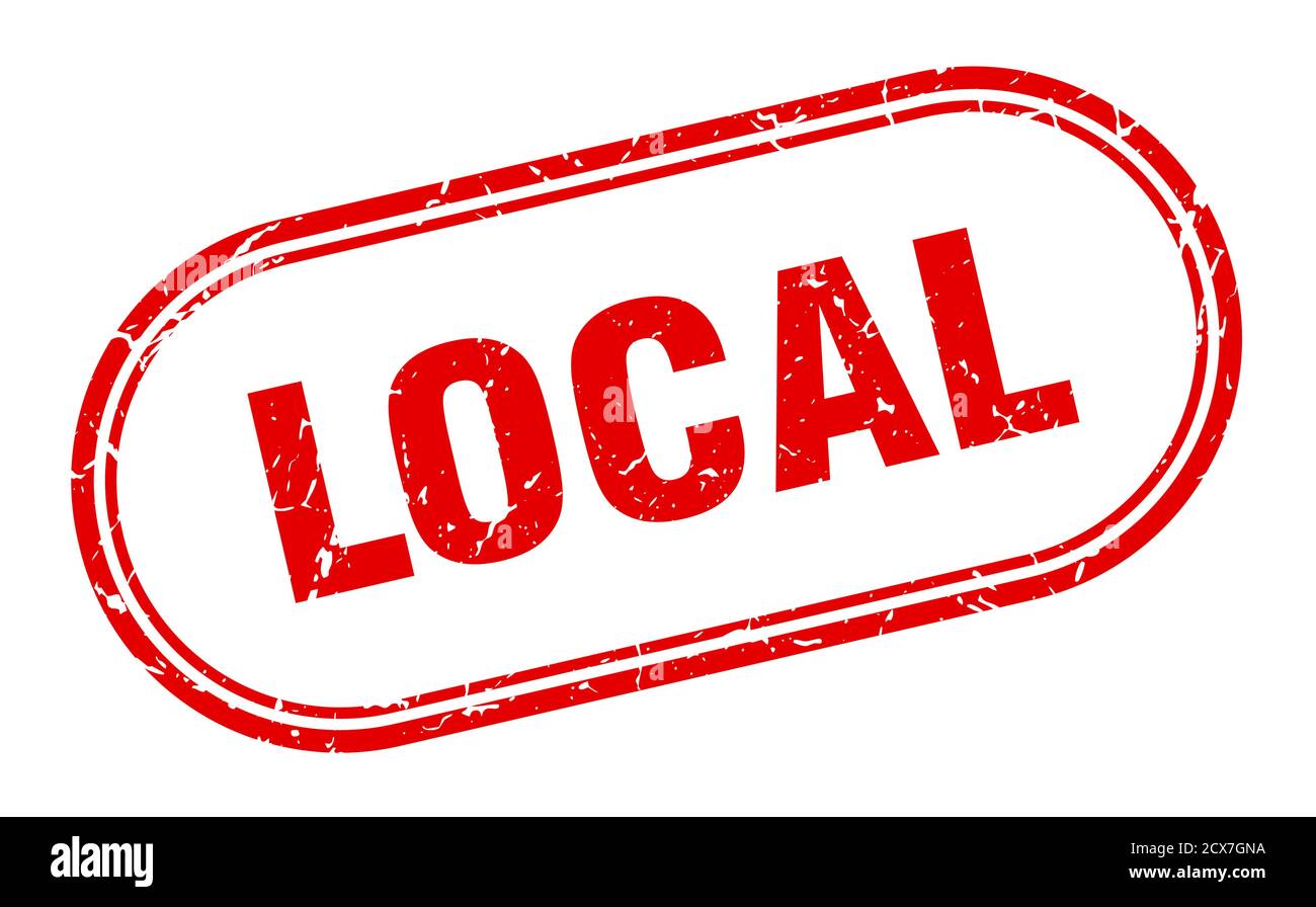 local stamp. rounded grunge sign on white background Stock Vector Image ...