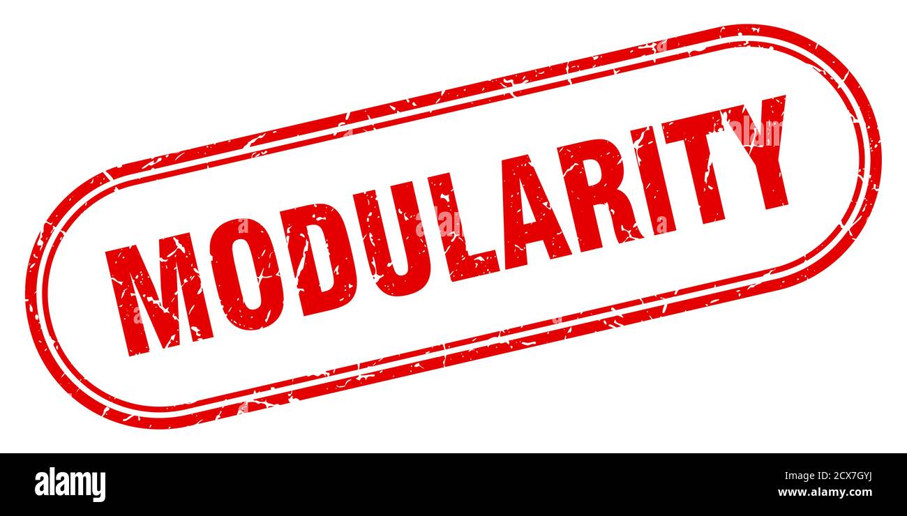 modularity stamp. rounded grunge sign on white background Stock Vector ...