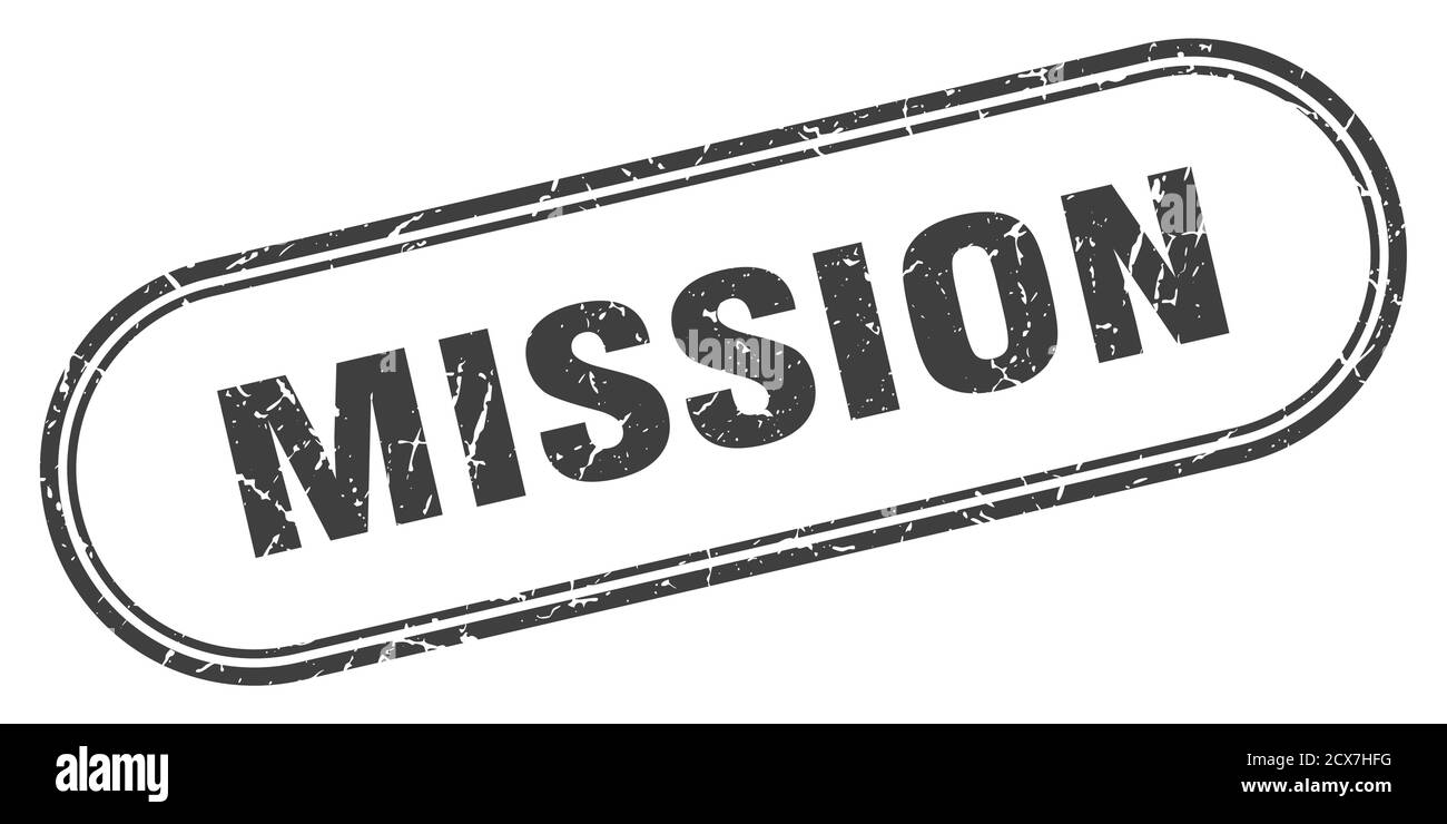 mission stamp. rounded grunge sign on white background Stock Vector Image & Art - Alamy