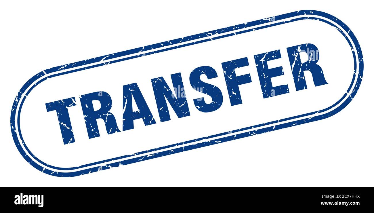 transfer stamp. rounded grunge sign on white background Stock Vector ...