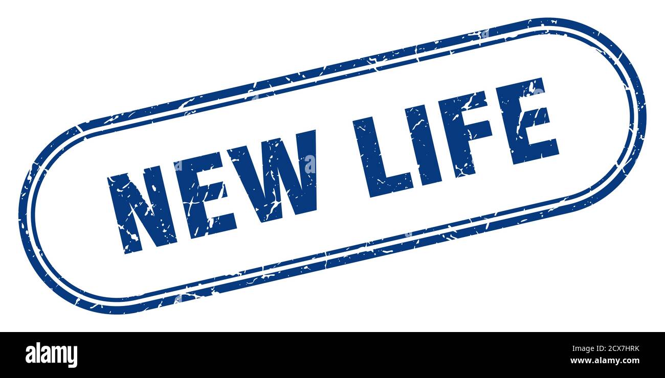 new life stamp. rounded grunge sign on white background Stock Vector ...