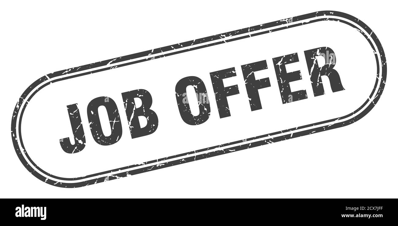 Job offer stamp sign seal Black and White Stock Photos & Images - Alamy