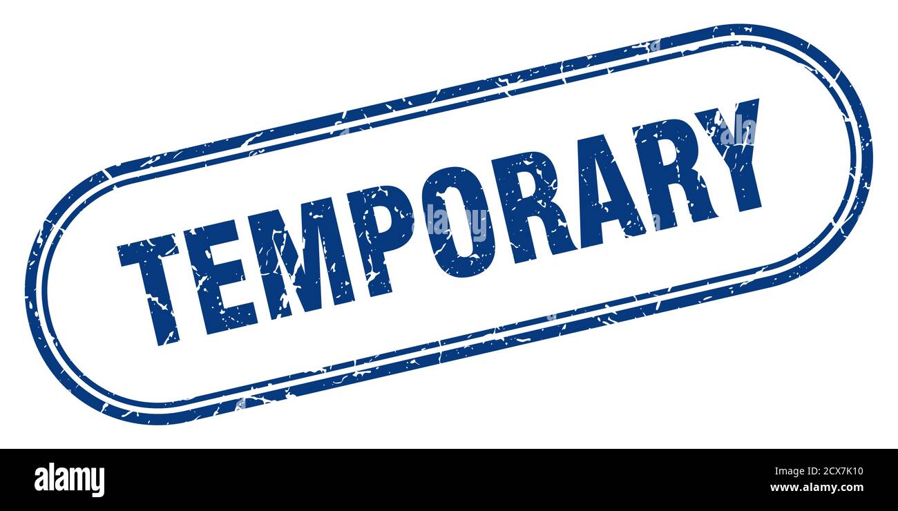 temporary stamp. rounded grunge sign on white background Stock Vector ...