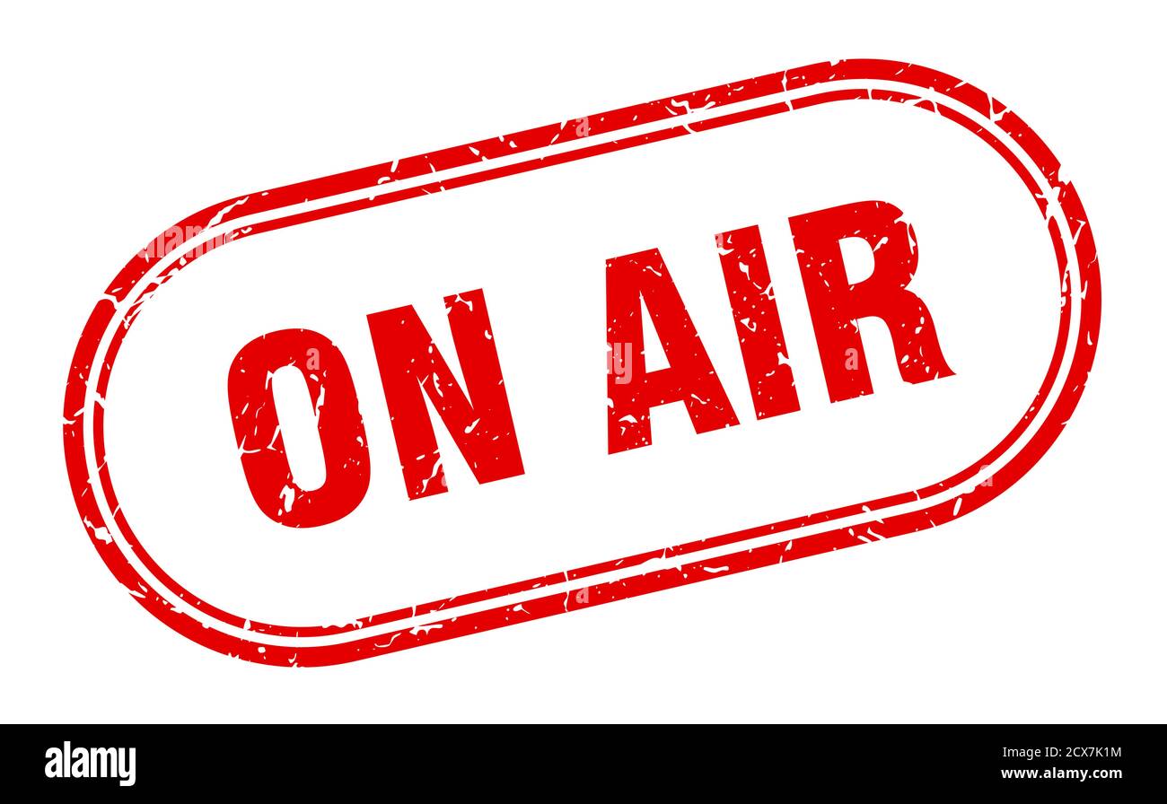 on air stamp. rounded grunge sign on white background Stock Vector ...