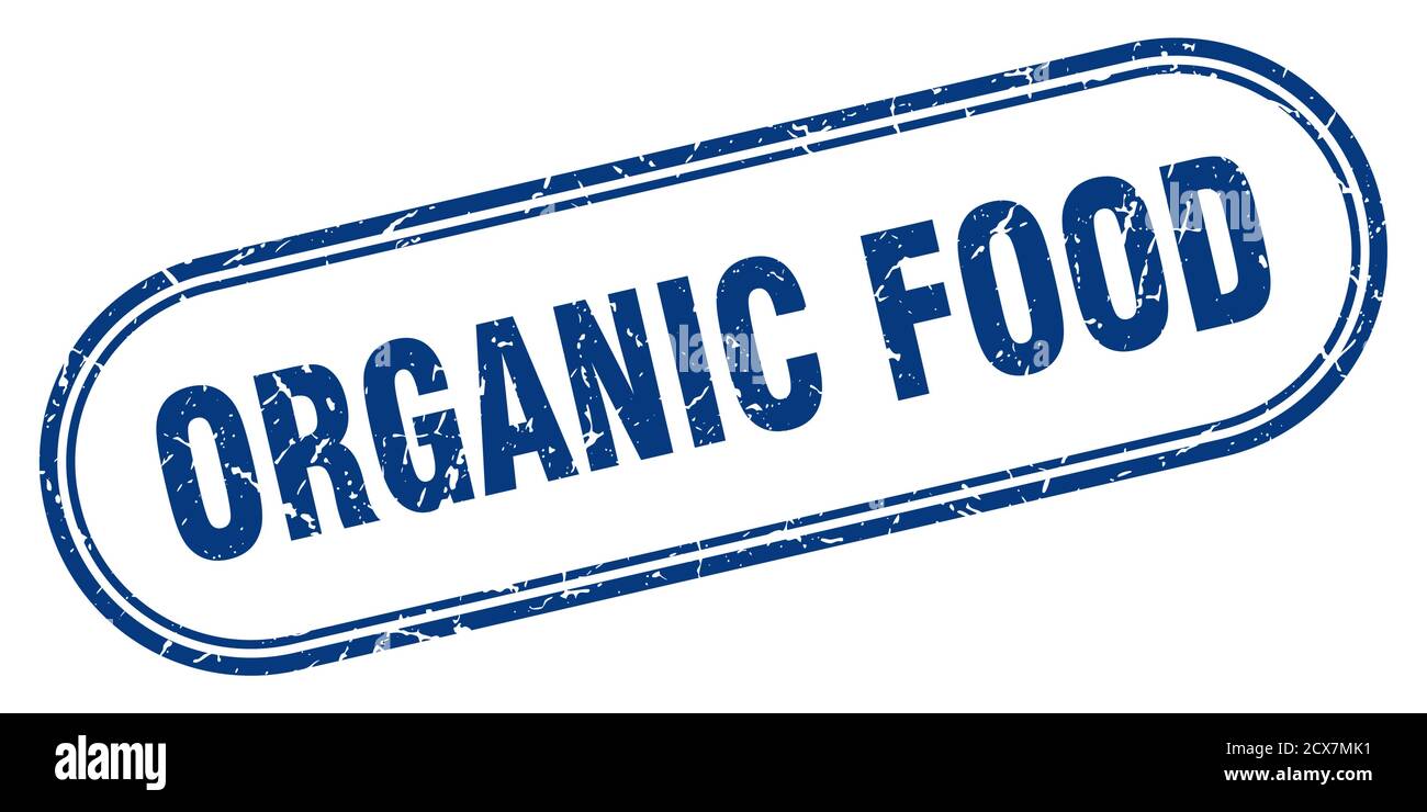organic food stamp. rounded grunge sign on white background Stock ...