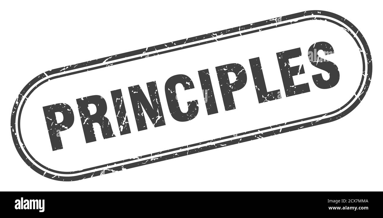 principles stamp. rounded grunge sign on white background Stock Vector ...