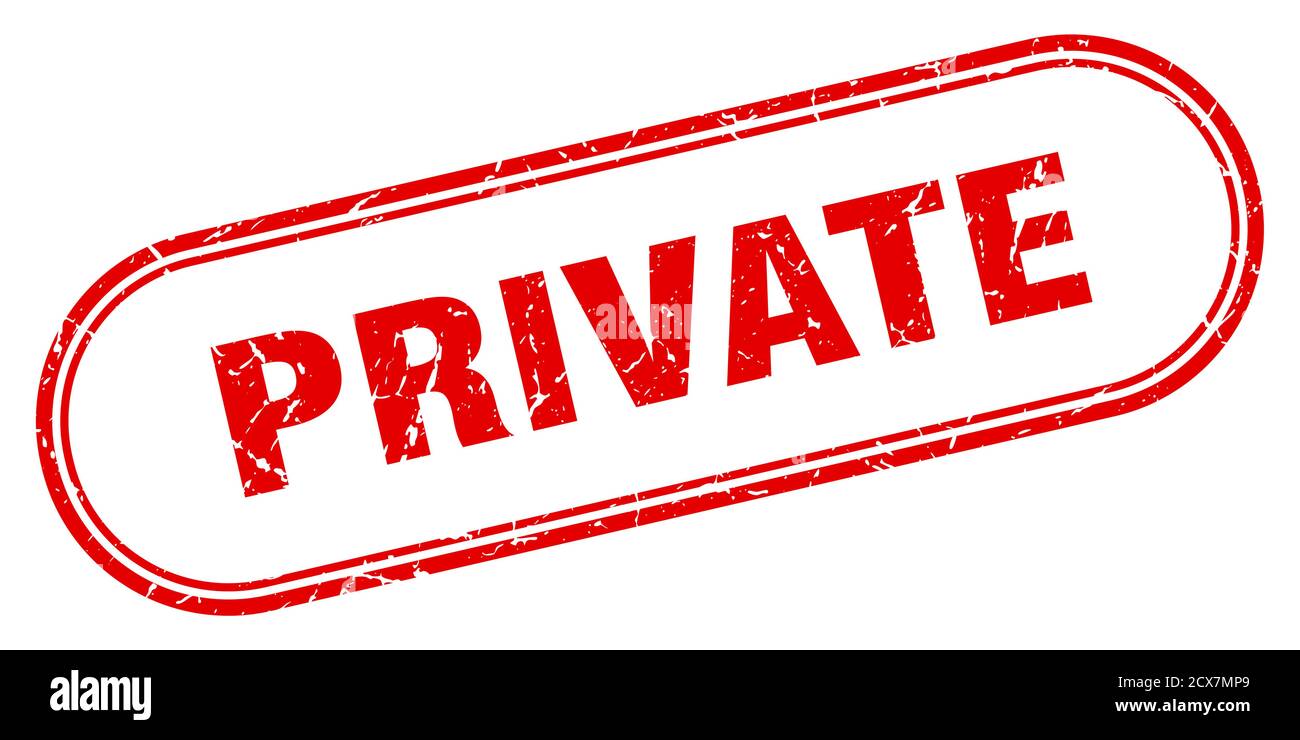 private stamp. rounded grunge sign on white background Stock Vector ...