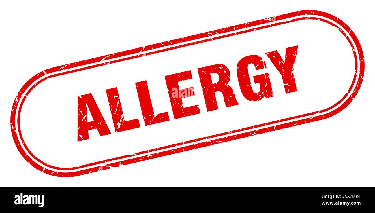 allergy stamp. rounded grunge sign on white background Stock Vector ...