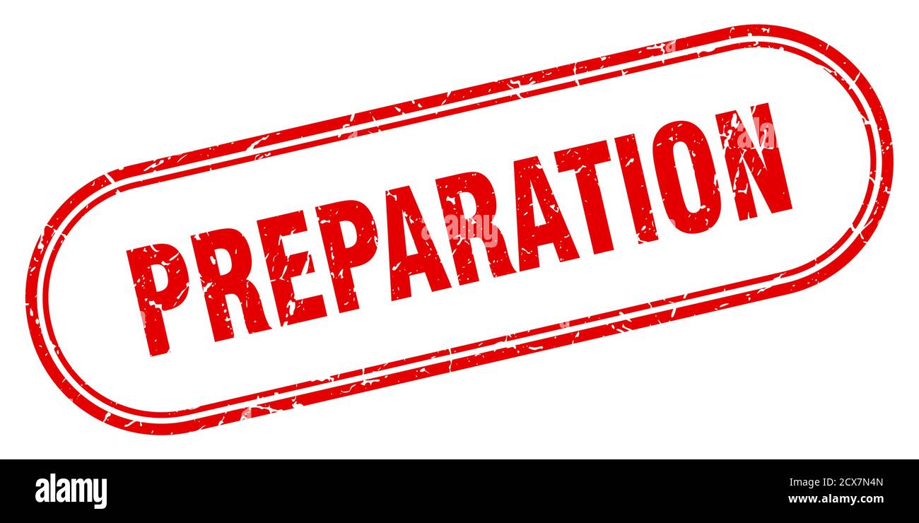 preparation stamp. rounded grunge sign on white background Stock Vector ...