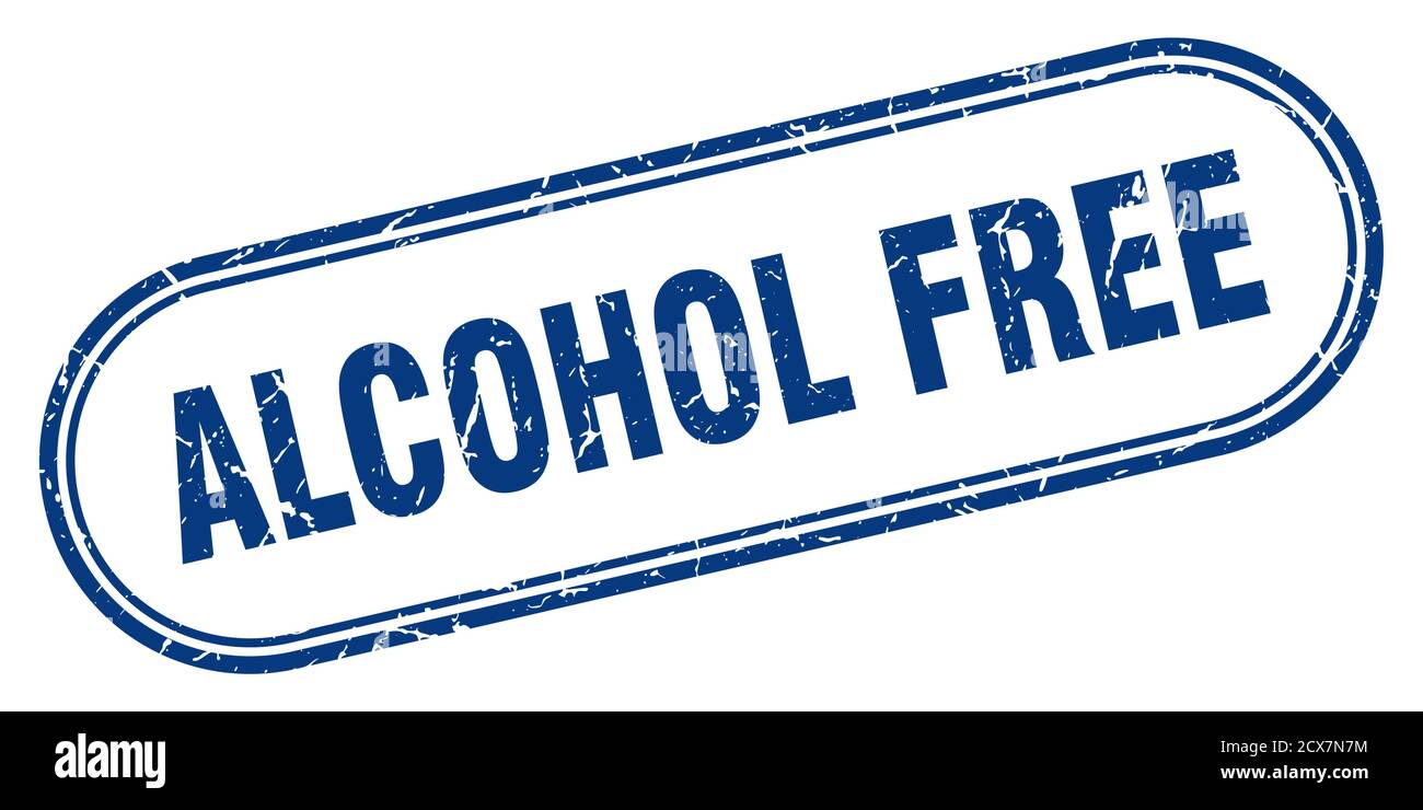 alcohol free stamp. rounded grunge sign on white background Stock ...