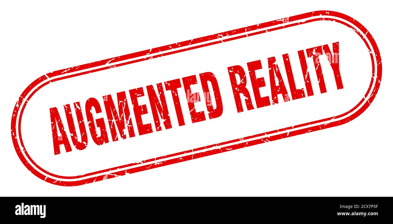 augmented reality stamp. rounded grunge sign on white background Stock ...
