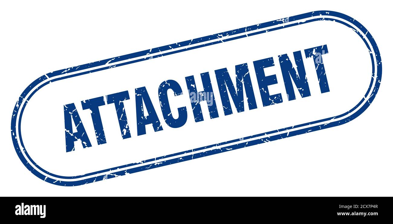attachment stamp. rounded grunge sign on white background Stock Vector ...