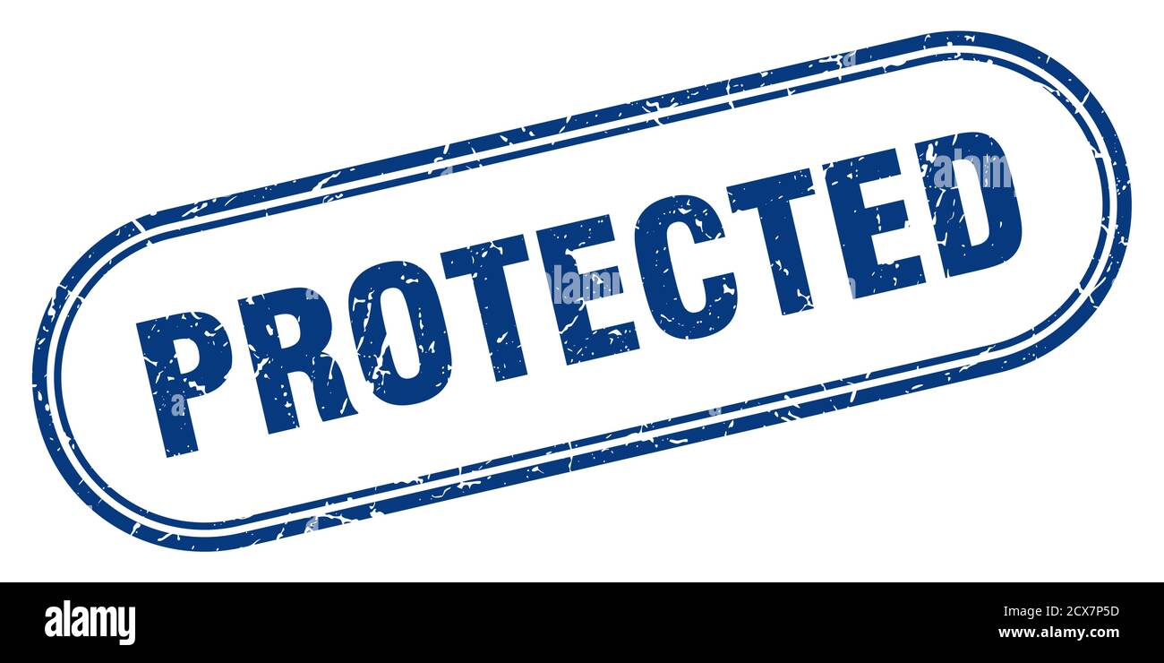protected stamp. rounded grunge sign on white background Stock Vector Image & Art - Alamy
