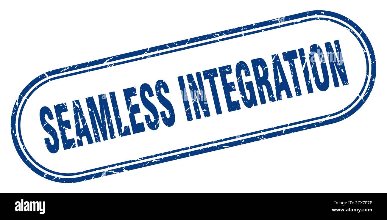 seamless integration stamp. rounded grunge sign on white background ...
