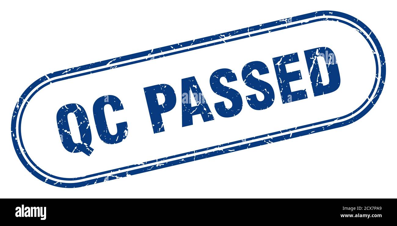 qc passed stamp. rounded grunge sign on white background Stock Vector ...