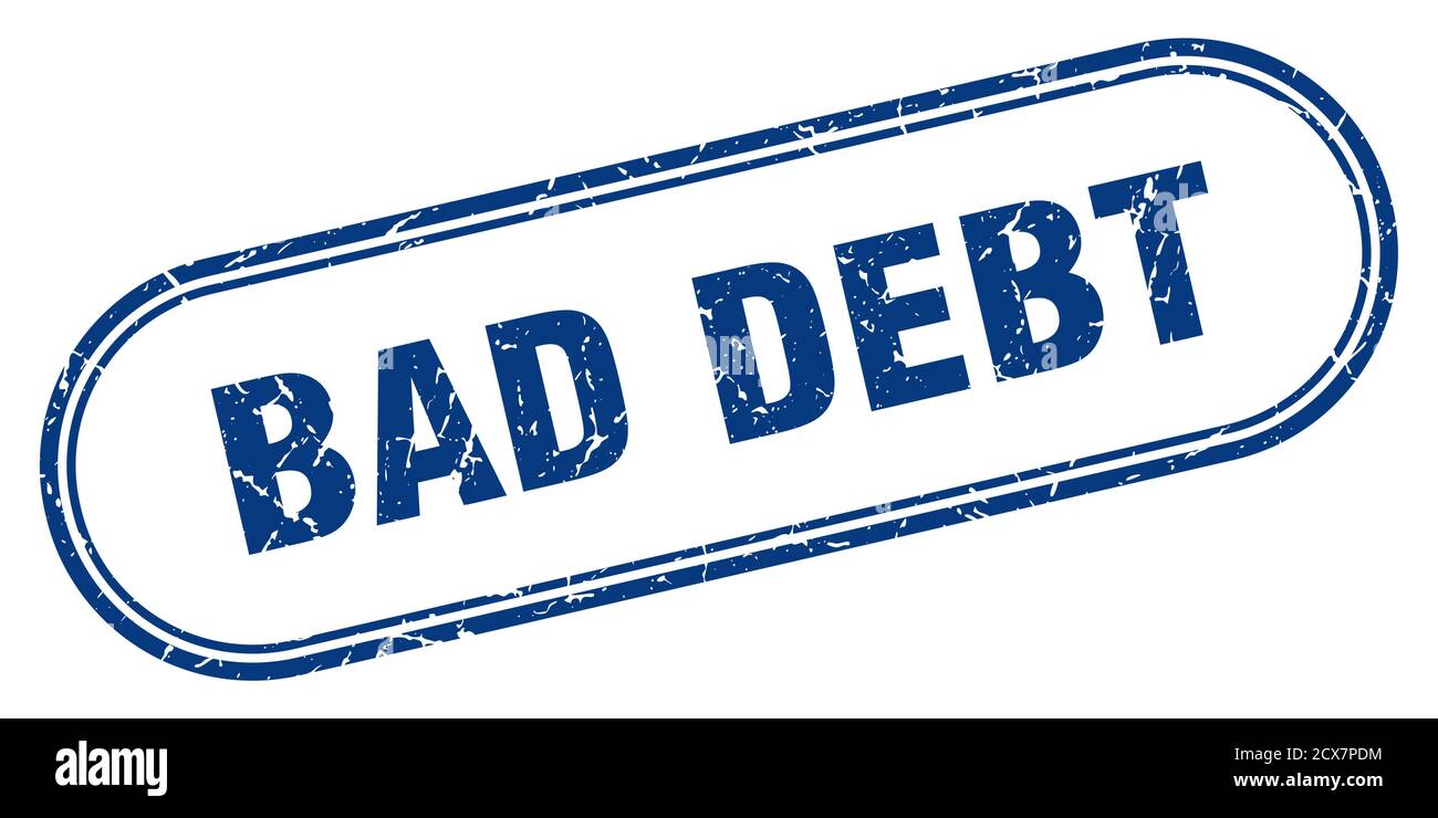 bad debt stamp. rounded grunge sign on white background Stock Vector ...