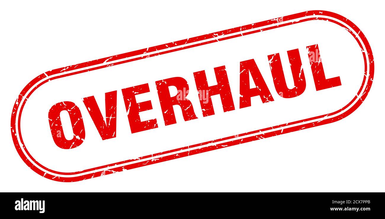 overhaul stamp. rounded grunge sign on white background Stock Vector ...