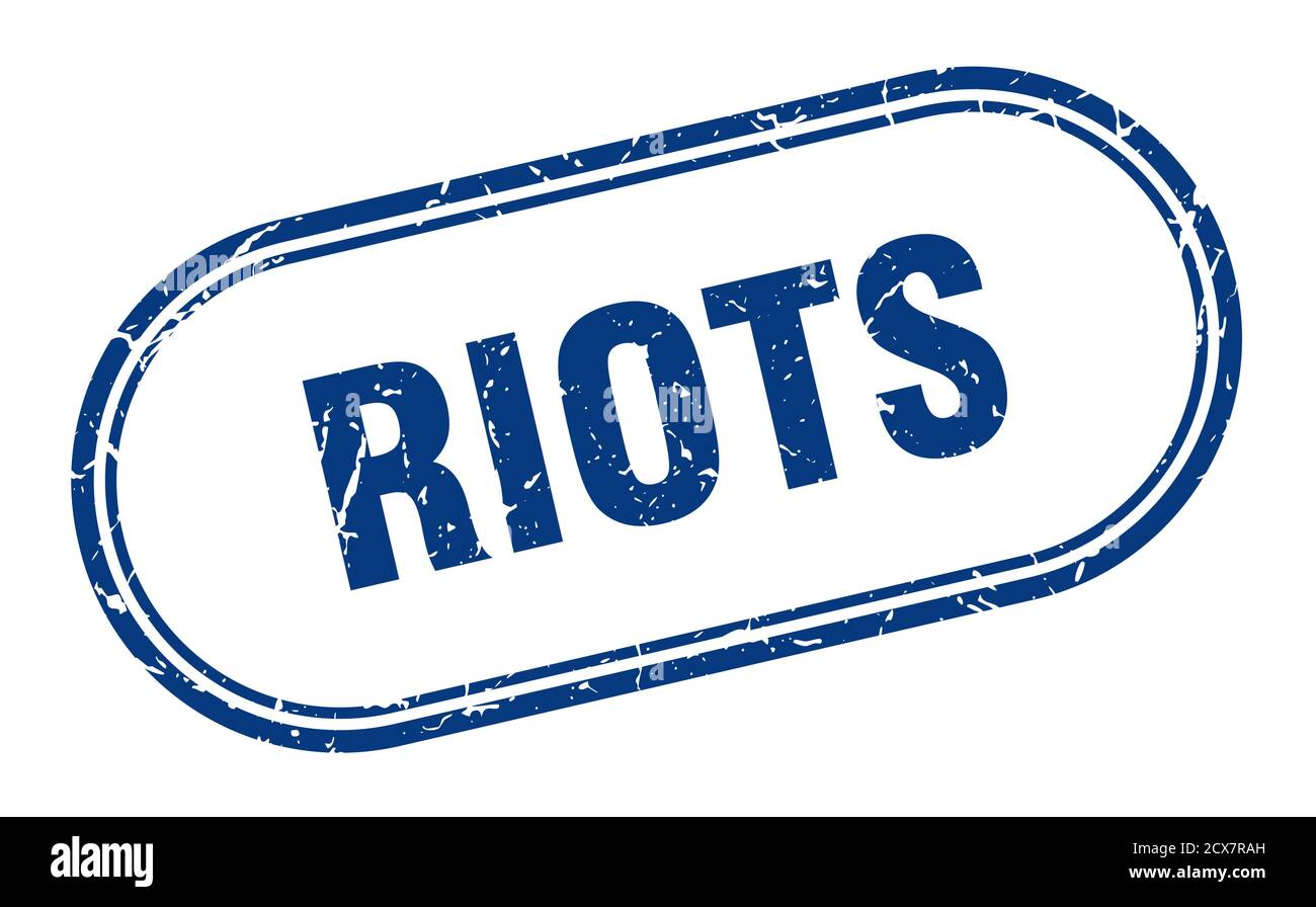 riots stamp. rounded grunge sign on white background Stock Vector Image ...