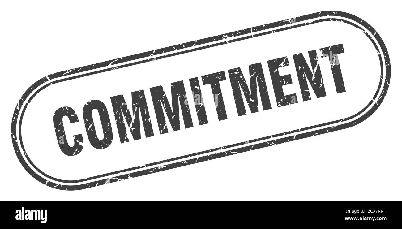 commitment stamp. rounded grunge sign on white background Stock Vector ...