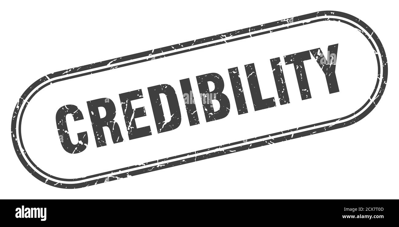 credibility stamp. rounded grunge sign on white background Stock Vector ...