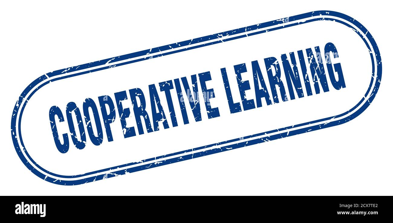 cooperative learning stamp. rounded grunge sign on white background ...