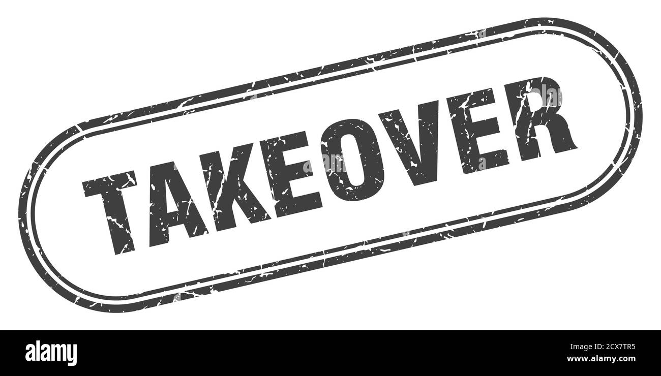 takeover stamp. rounded grunge sign on white background Stock Vector ...