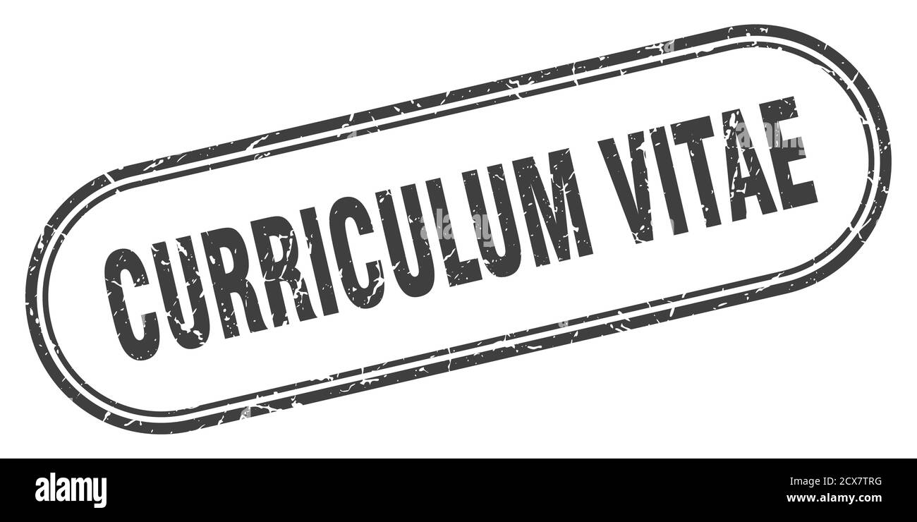 curriculum vitae stamp. rounded grunge sign on white background Stock ...
