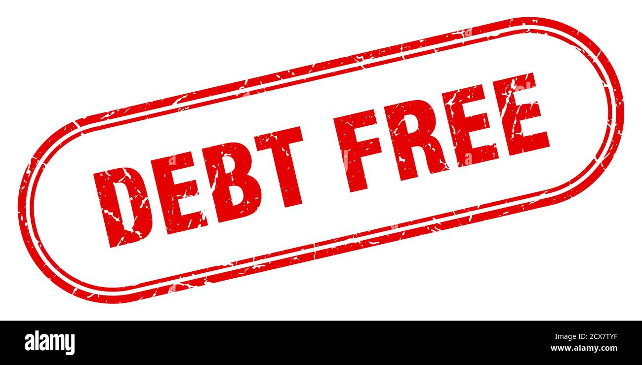 debt free stamp. rounded grunge sign on white background Stock Vector ...