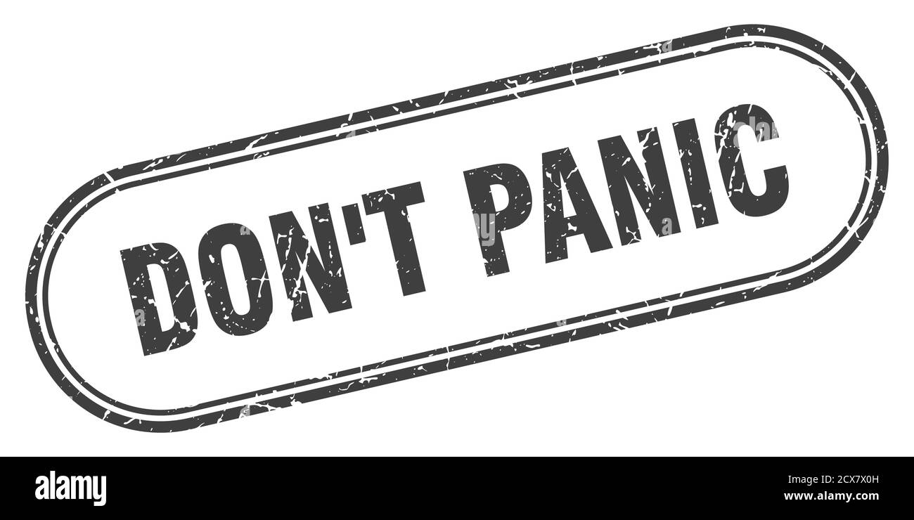 don't panic stamp. rounded grunge sign on white background Stock Vector ...