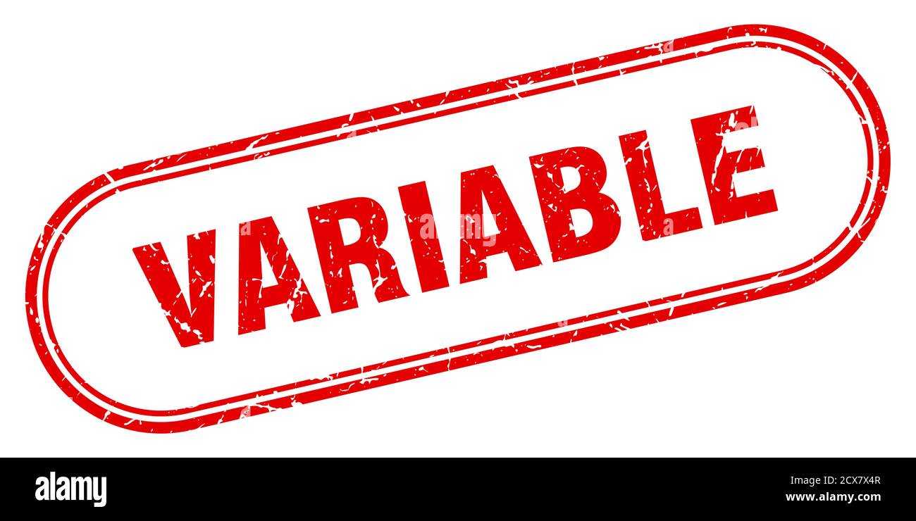 variable stamp. rounded grunge sign on white background Stock Vector ...