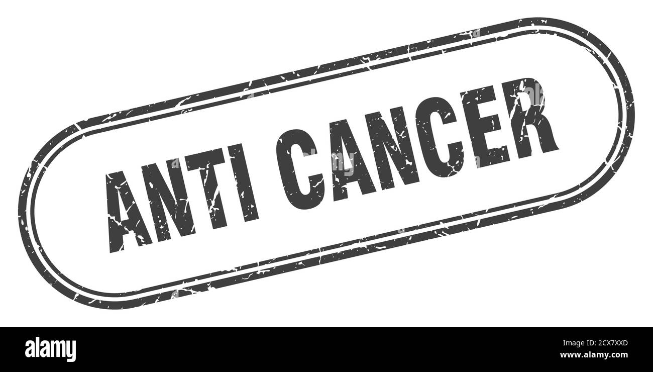 anti cancer stamp. rounded grunge sign on white background Stock Vector ...