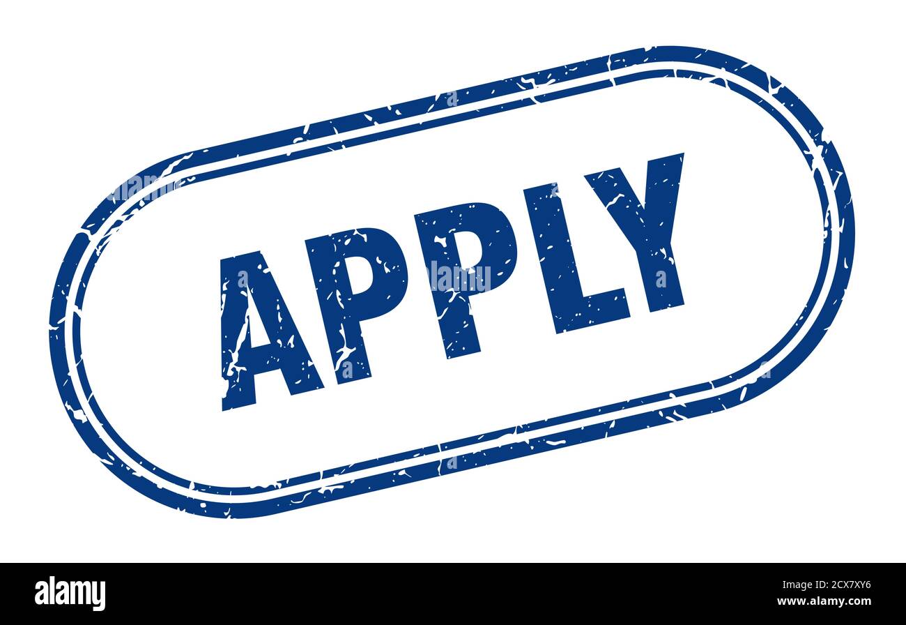 apply stamp. rounded grunge sign on white background Stock Vector Image ...